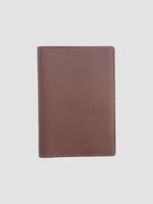 ROYCE NEW YORK Rfid-blocking Leather Passport Case - Brown
