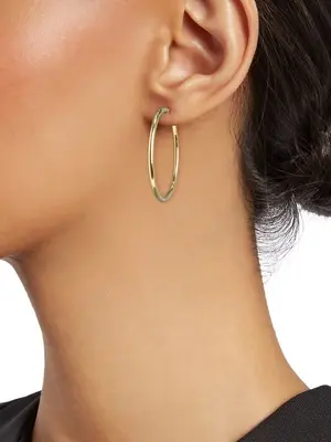 Roberto Coin 18k Yellow Hoop Earrings/1.4