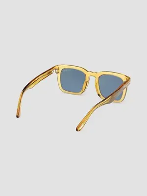 TOM FORD Dax 50mm Square Sunglasses - Yellow Grey