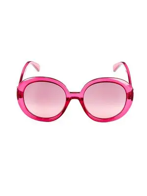 Gucci 55mm Oval Sunglasses Pink