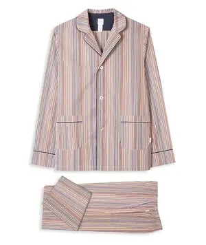 Paul Smith Men's Striped Pajama Set  - Neutral