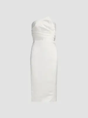 Amsale Strapless Slim Dress - Ivory