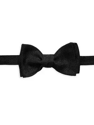 Eton Lurex Silk Self-tied Bow Tie - Black