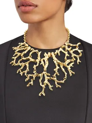 KENNETH JAY LANE Branch Statet Bib Necklace