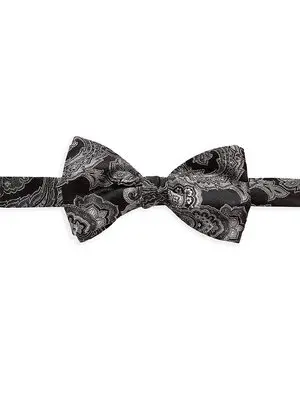 Eton Paisley Silk-blend Pre-tied Bow Tie