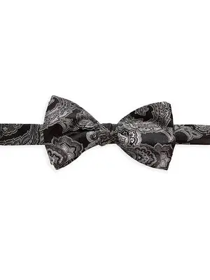 Eton Paisley Silk-blend Pre-tied Bow Tie