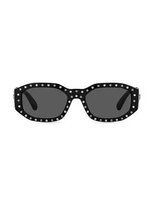 Versace 0ve4361 53mm Hexagon Sunglasses Crystal Grey
