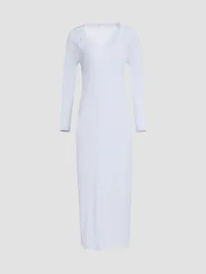 Hanro Pure Essence Long-sleeve Gown - Blue Glow