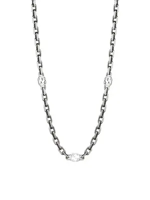 Gucci Interlocking G Chain Necklace - Silver