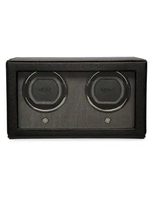 Wolf Cub Double Watch Winder With Cover - Black