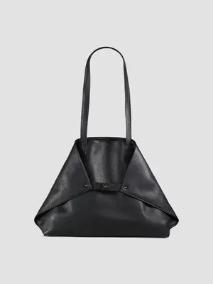 Akris Akris Ai Medium Leather Tote Black