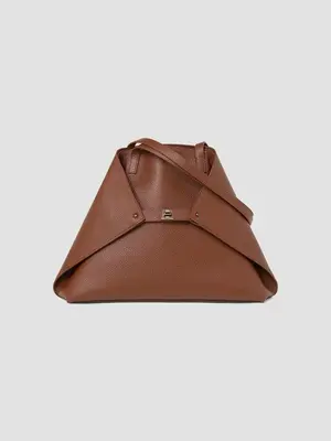 Akris Akris Ai Medium Leather Tote Caramel