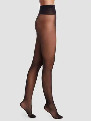 Wolford Individual 10 Back Seam Tights - Black