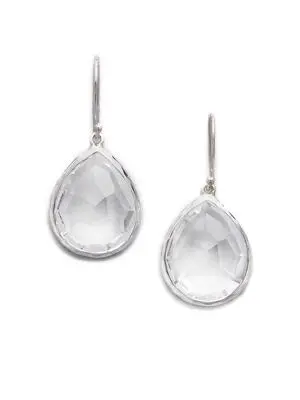 Ippolita Rock Candy Sterling & Clear Quartz Teardrop Earrings - Silver