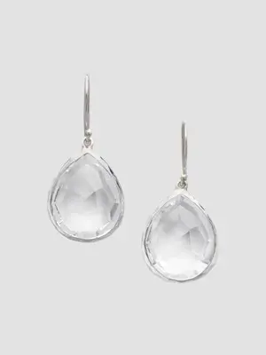 Ippolita Rock Candy Sterling & Clear Quartz Teardrop Earrings - Silver