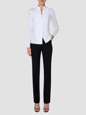 Akris Elets Poplin Blouse - White