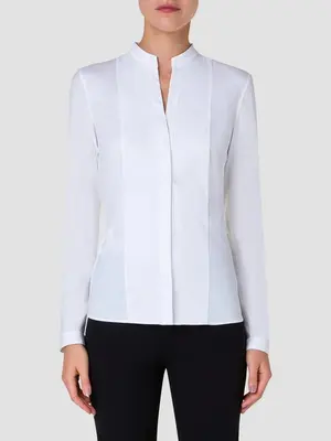 Akris Elets Poplin Blouse - White