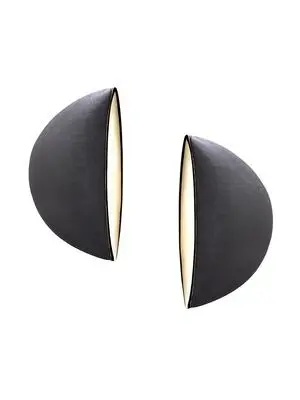 Vhernier Eclisse 18k & Jet Clip-on Earrings - Pink Gold Jet