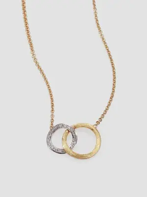 Marco Bicego Jaipur Link Diamond, 18k White & Yellow Pendant Necklace - Gold