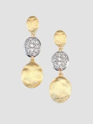 Marco Bicego Siviglia Diamond & 18k Yellow Triple-drop Earrings - Gold