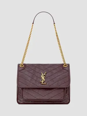 Saint Laurent Saint Laurent Niki Medium Shoulder Bag Rouge Cabernet