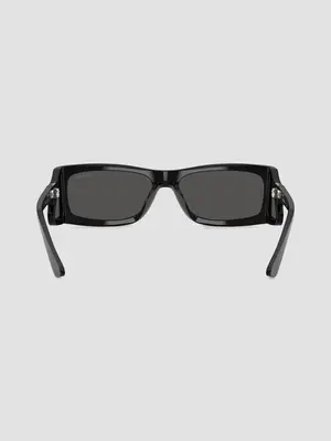 Prada 56mm Rectangular Sunglasses