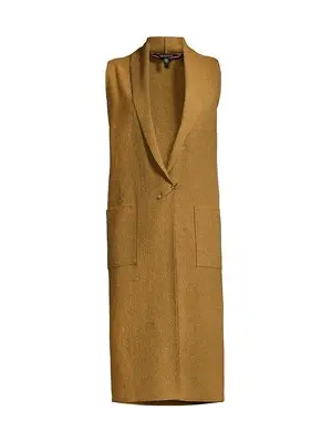 Eileen Fisher Long Shawl Collar Vest