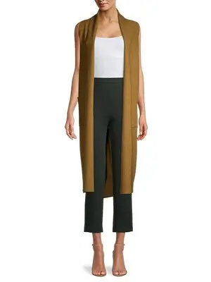Eileen Fisher Long Shawl Collar Vest
