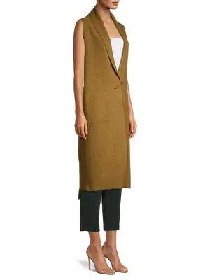 Eileen Fisher Long Shawl Collar Vest