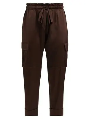 Cami Nyc Car Silk Charmeuse Cargo Pants Clove
