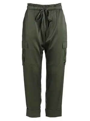 Cami Nyc Car Silk Charmeuse Cargo Pants Thyme