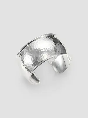 Ippolita Classico Statet Sterling Flat Hammered Cuff Bracelet - Silver
