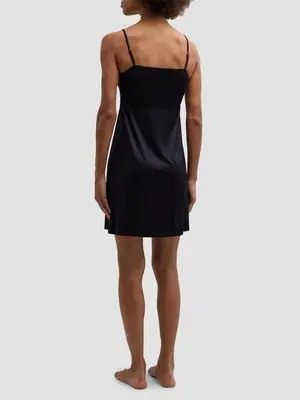 Hanro Satin Deluxe Slip - Black