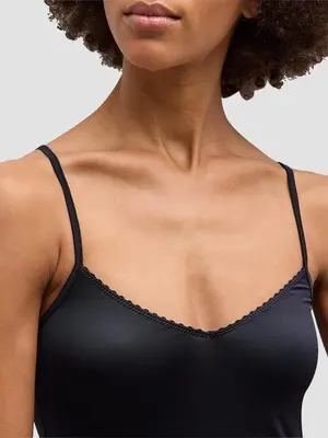 Hanro Satin Deluxe Slip - Black