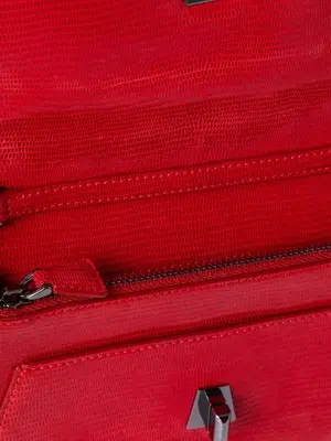 Akris Anouk Envelope Patent Leather Crossbody Bag - Lipstick
