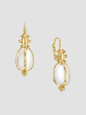 Temple St. Clair Florence86 Rock & 18k Yellow Amulet Drop Earrings - Crystal