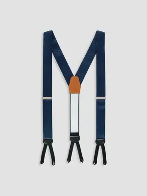 Trafalgar Sutton Silk Suspenders Navy