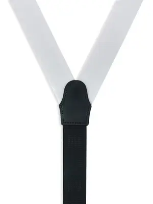 Trafalgar Sutton Silk Suspenders - Silver