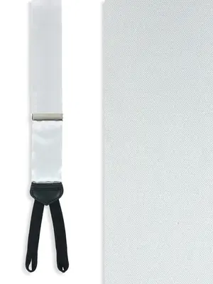 Trafalgar Sutton Silk Suspenders - Silver