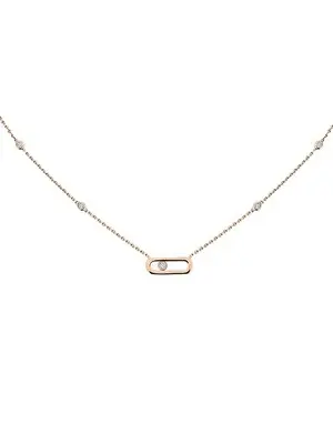 Messika Women's Move Uno 18K Rose Gold & Diamond Pendant Necklace - Rose Gold - Rose Gold Rose Gold