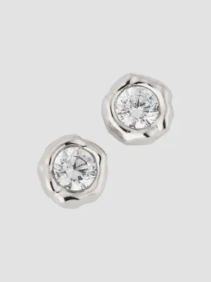 Alexis Bittar Asterales 14k Gold-plated & Cubic Zirconia Stud Earrings - Silver