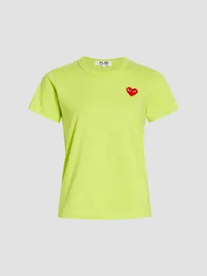Play Comme Des Garcon Heart T-shirt Green