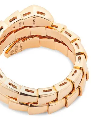 BVLGARI Serpenti Viper 18k & Diamond 2-coil Ring