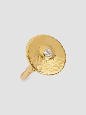 Gurhan Droplet 22k & 24k Yellow & Diamond Large Ring - Gold