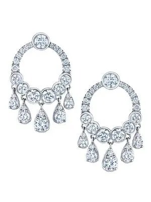 Kwiat Women's Eclipse 18K White Gold & Diamond Open Circle Dangle Earrings - White Gold - White Gold