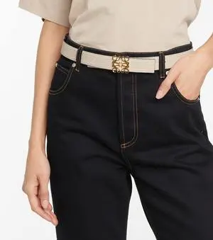 Loewe Repeat Anagram Embossed Leather Belt