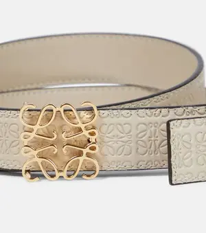 Loewe Repeat Anagram Embossed Leather Belt