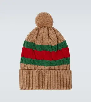 Gucci Web Stripe Wool Beanie