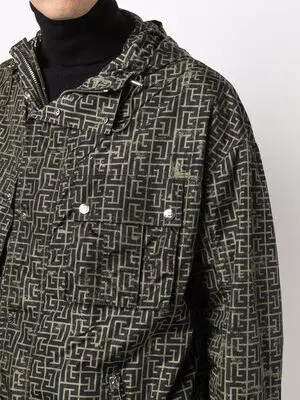 Balmain Repeat-logo Parka