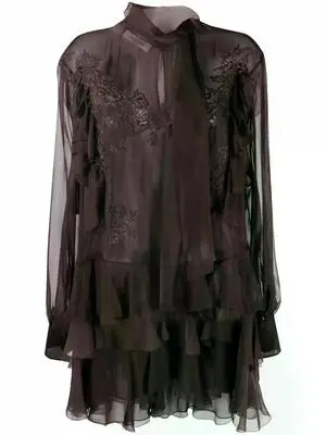 Valentino Garavani Floral-lace Silk Blouse